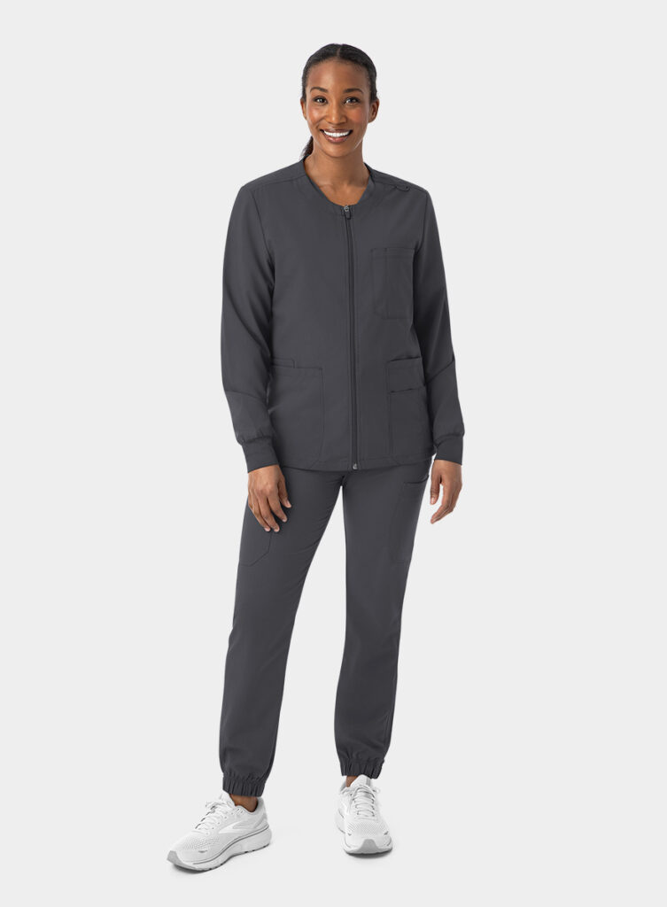 Fit-4-All Long Sleeve Scrub Jacket - ScrubJoy